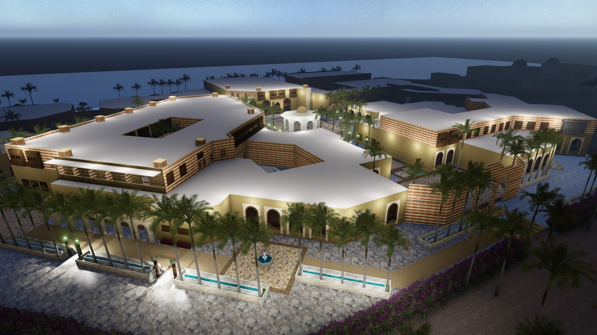 3D Islamic Cultural Center Model - TurboSquid 2267459