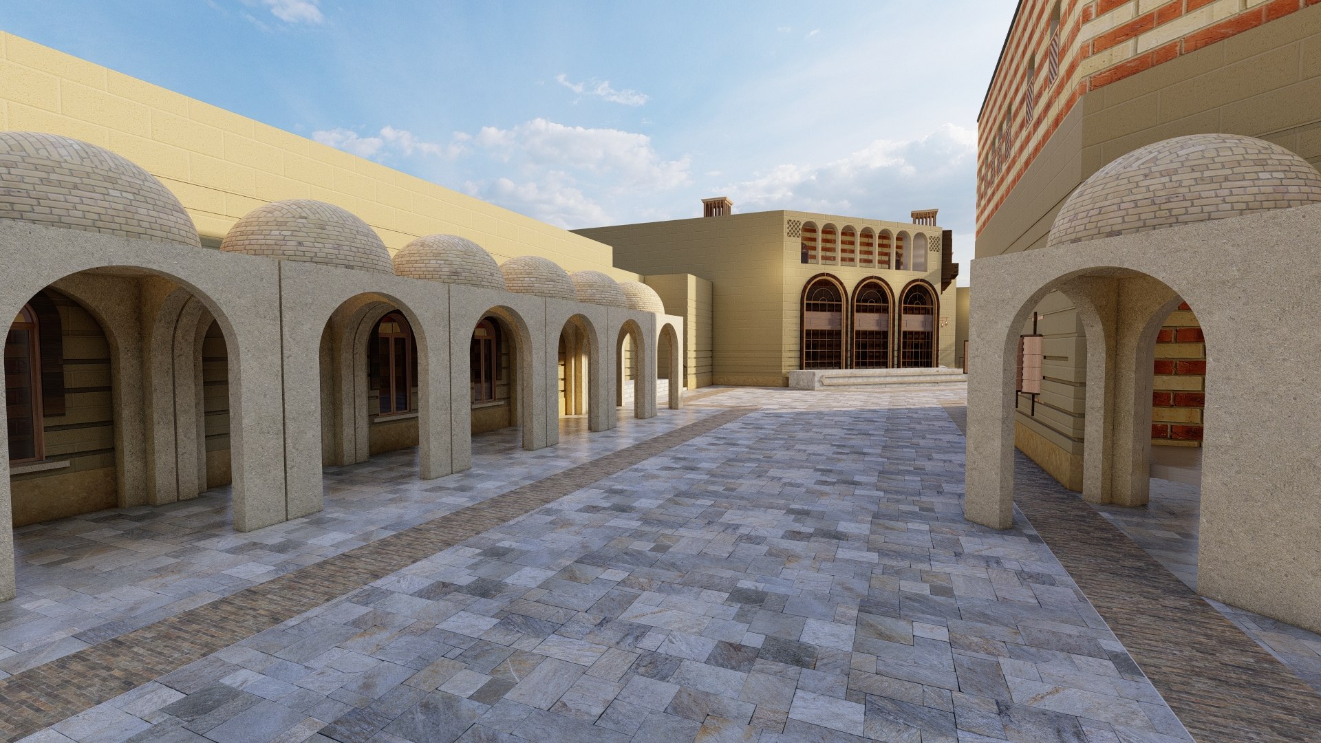3D Islamic Cultural Center Model - TurboSquid 2267459