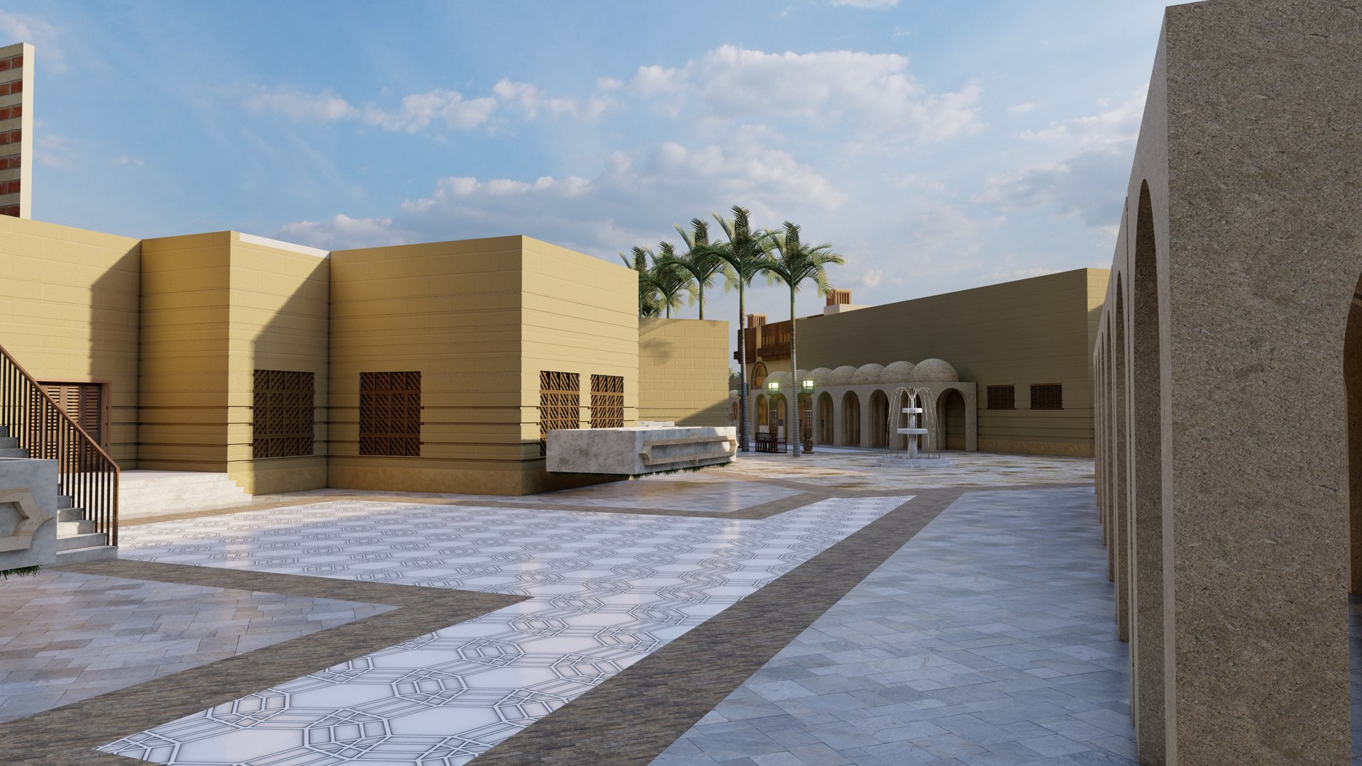 3D Islamic Cultural Center Model - TurboSquid 2267459