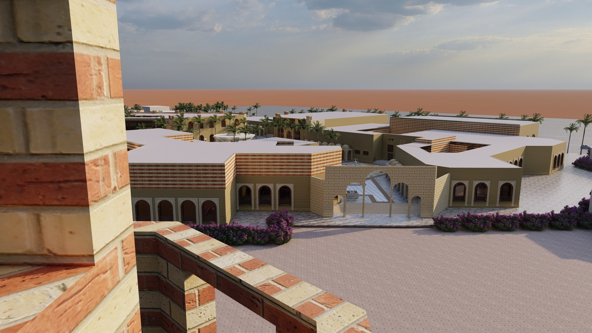 3D Islamic Cultural Center Model - TurboSquid 2267459