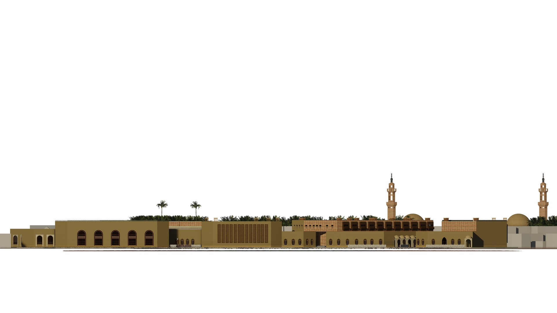 3D Islamic Cultural Center Model - TurboSquid 2267459