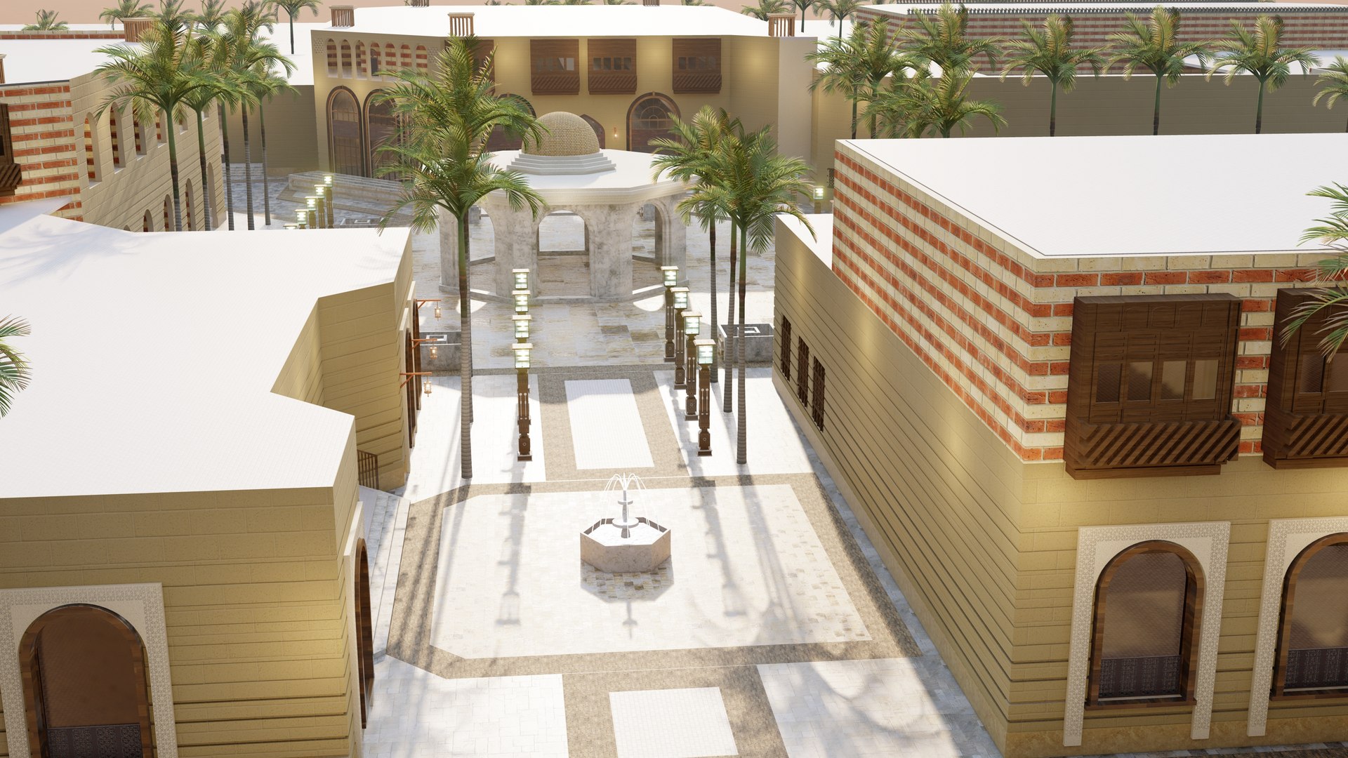 3D Islamic Cultural Center Model - TurboSquid 2267459