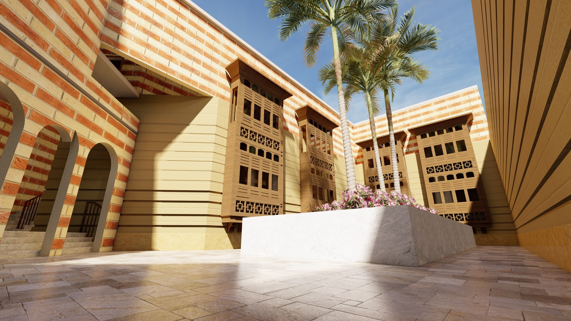 3D Islamic Cultural Center Model - TurboSquid 2267459