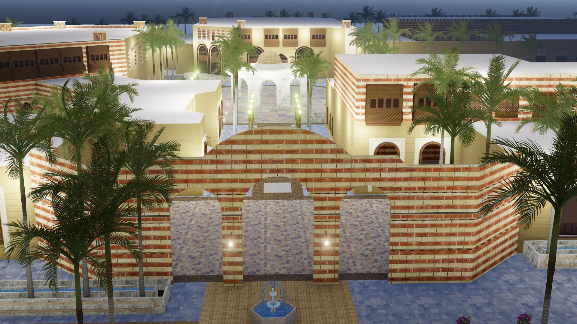 3D Islamic Cultural Center Model - TurboSquid 2267459