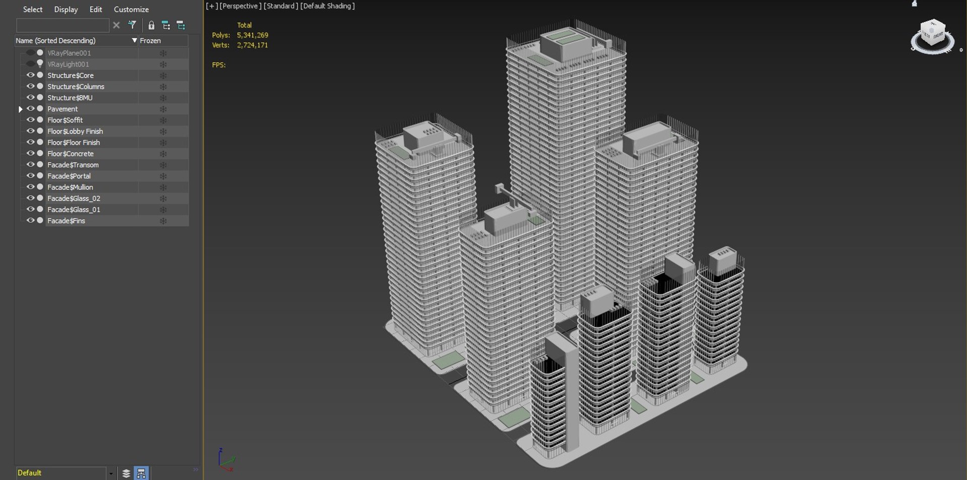 3D Modern Office Building Tower Package model - TurboSquid 2111874