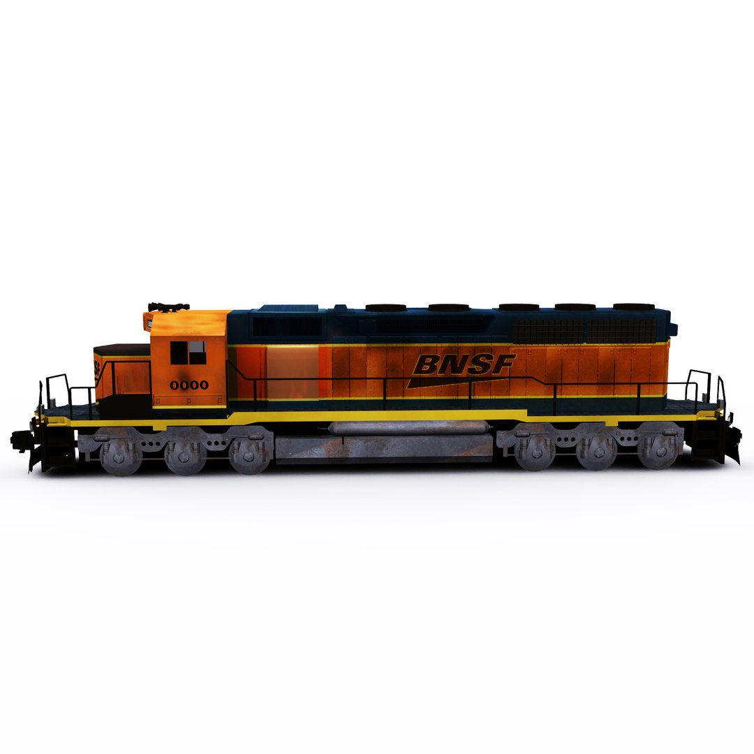 3D Bnsf Emd Sd 40 Model - TurboSquid 1390603