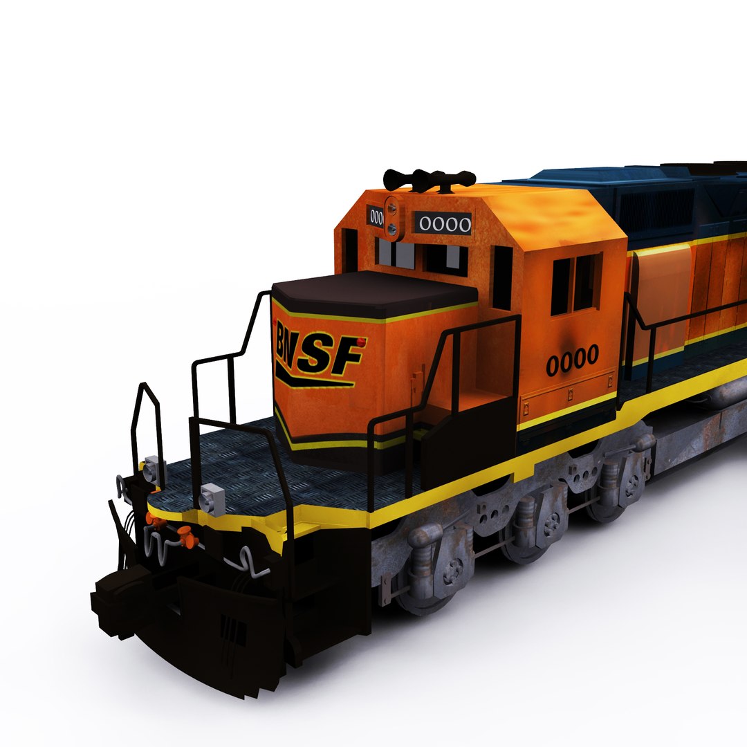 3D Bnsf Emd Sd 40 Model - TurboSquid 1390603