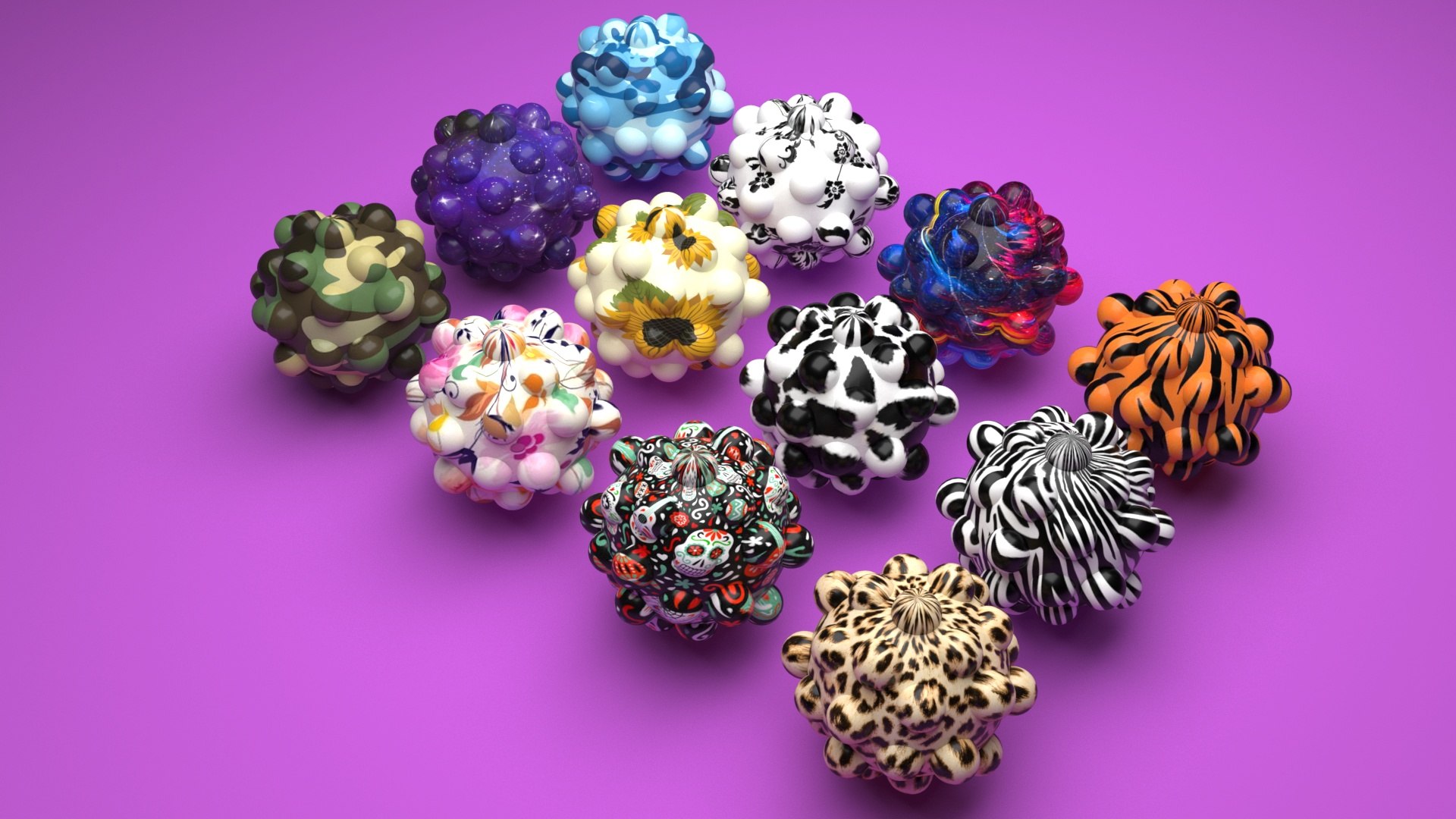 3D Pop It Balls With Pictures - TurboSquid 1897167