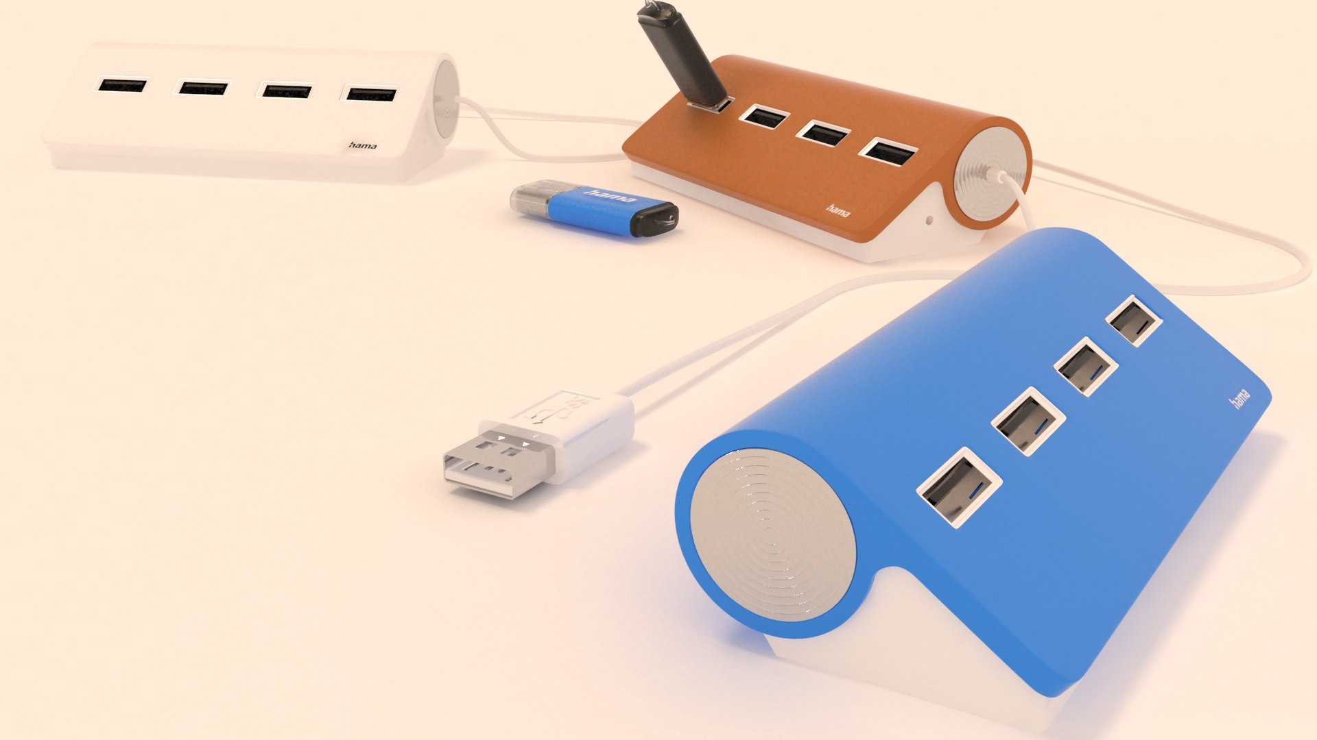 Multi USB Hama 3D Model - TurboSquid 2145332