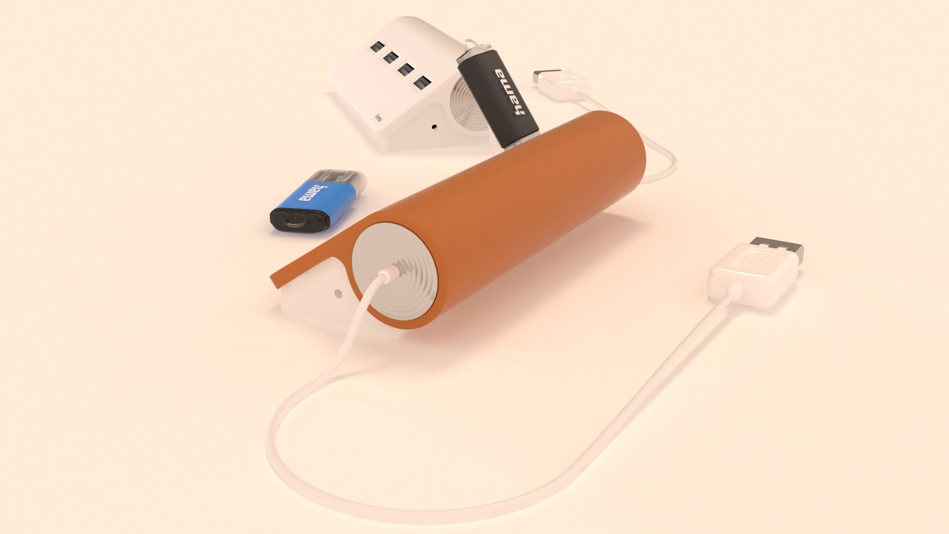 Multi USB Hama 3D Model - TurboSquid 2145332