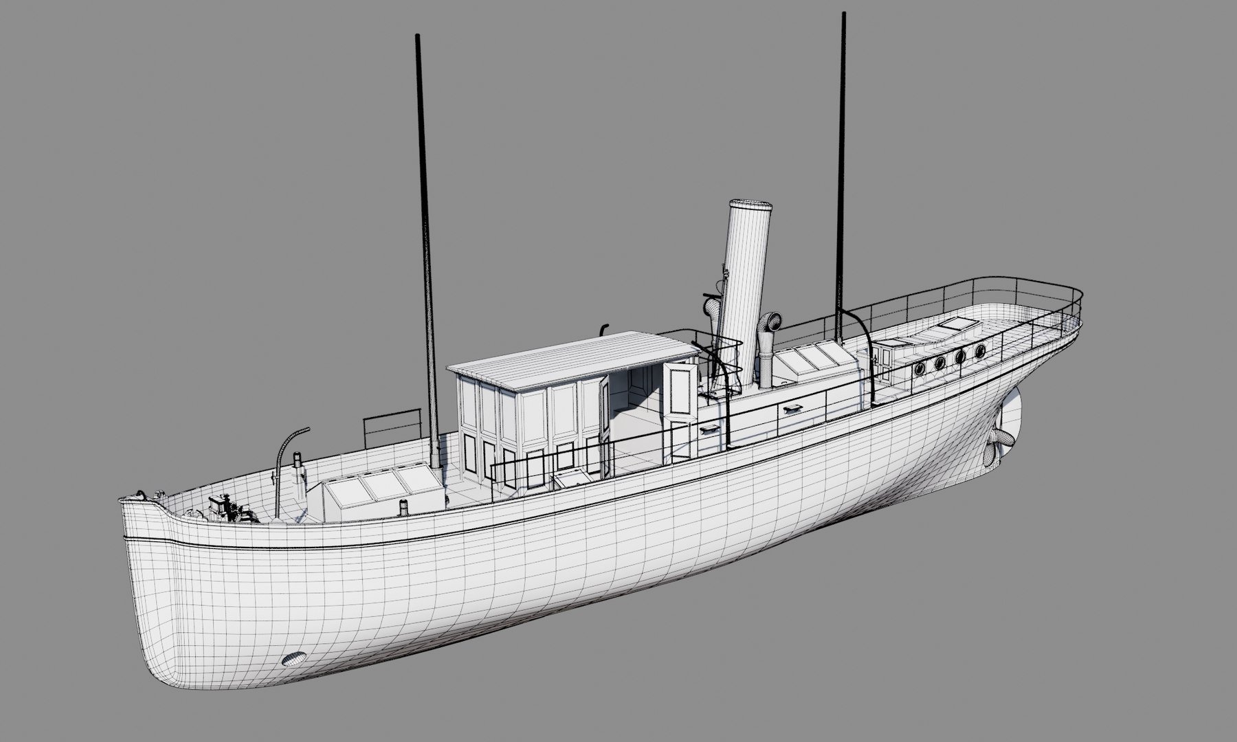 3D Steam Ship Model - TurboSquid 1974576
