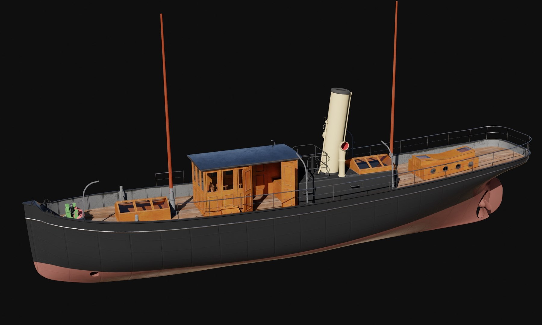3D Steam Ship Model - TurboSquid 1974576