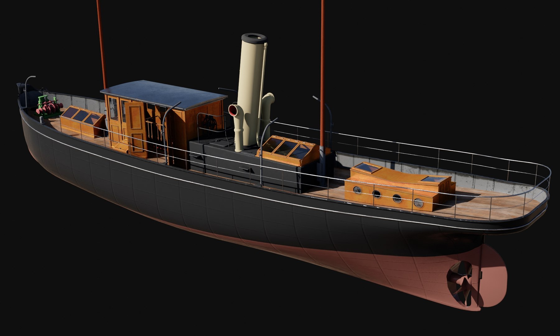 3D Steam Ship Model - TurboSquid 1974576