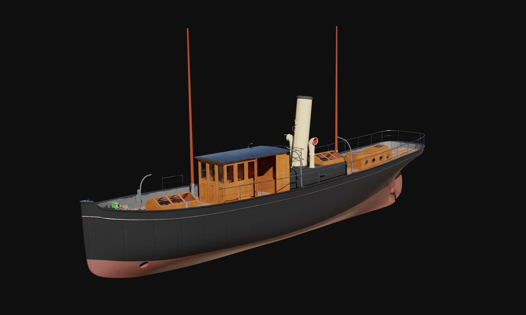 3D Steam Ship Model - TurboSquid 1974576