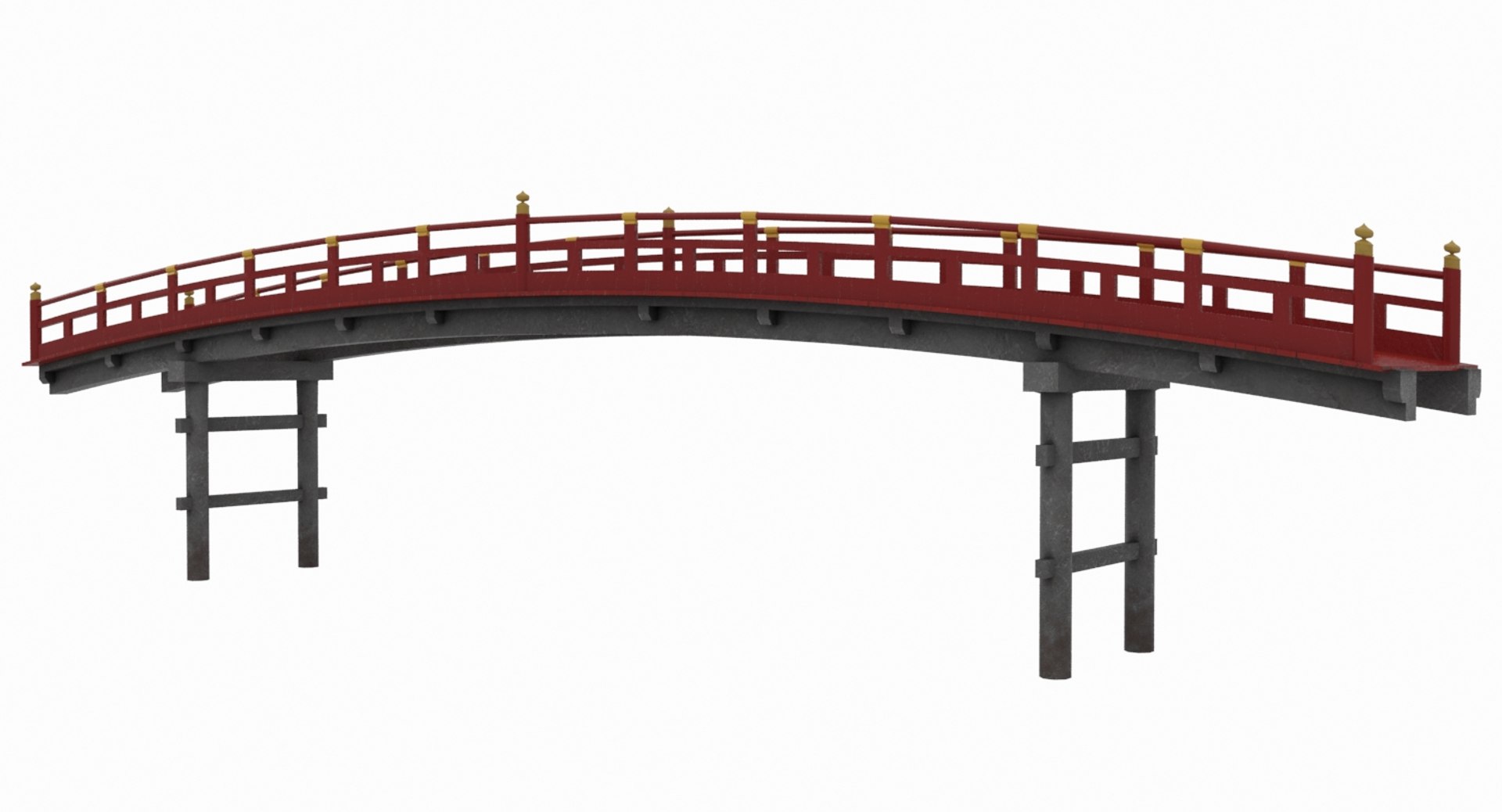 3D Asian Bridge - TurboSquid 1180302