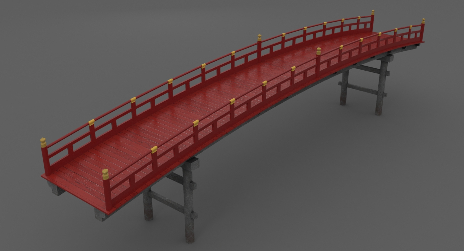 3D asian bridge - TurboSquid 1180302