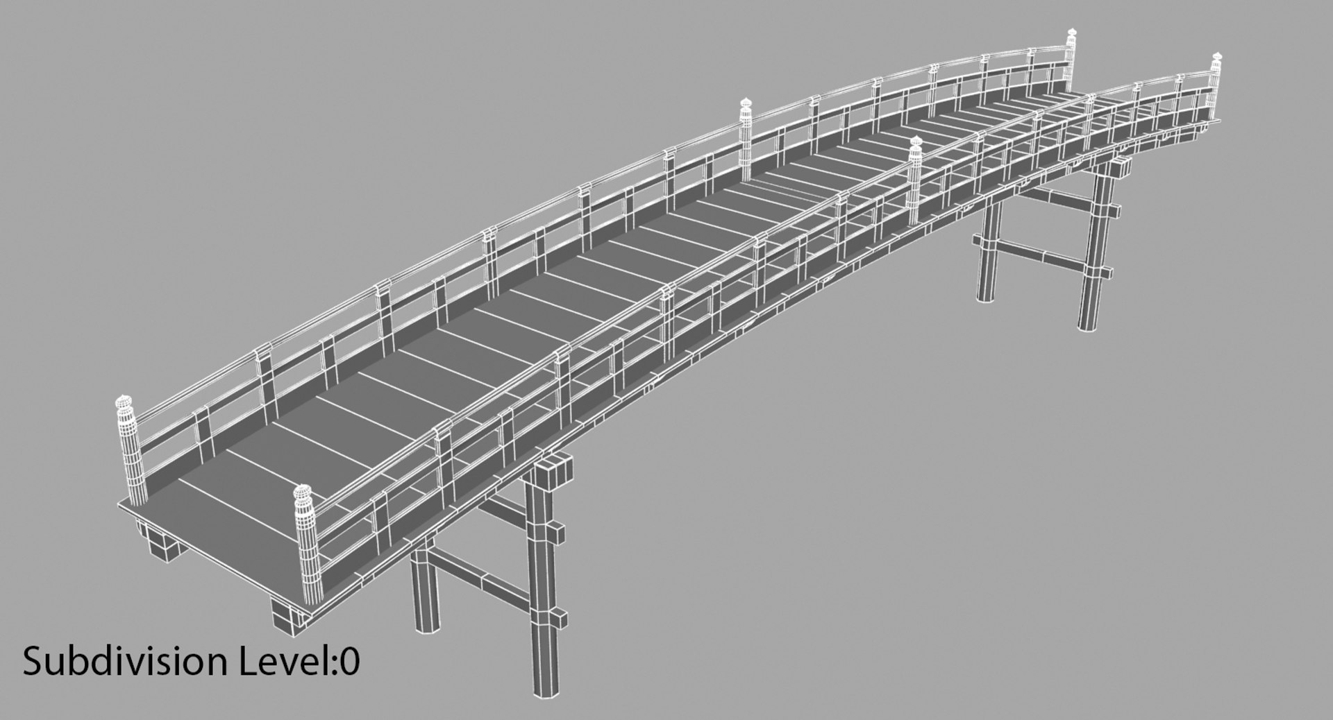 3D Asian Bridge - TurboSquid 1180302