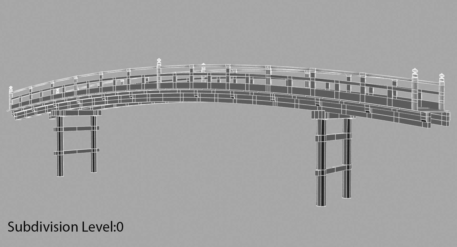 3D Asian Bridge - TurboSquid 1180302