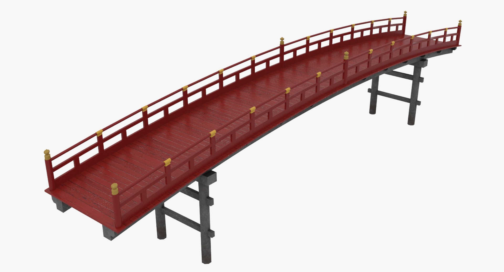 3D Asian Bridge - TurboSquid 1180302