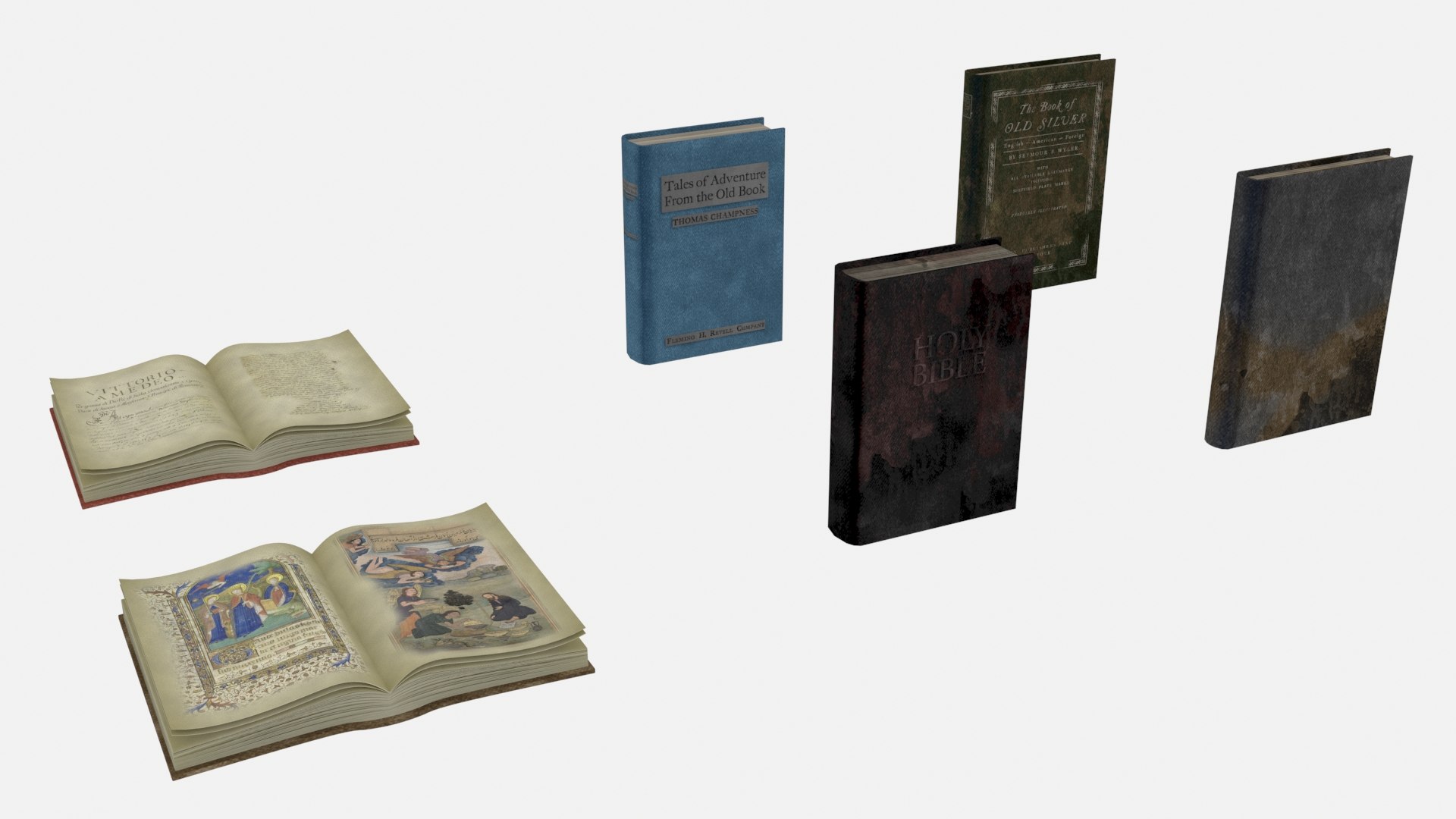 3D Old Ancient Books model - TurboSquid 2051136