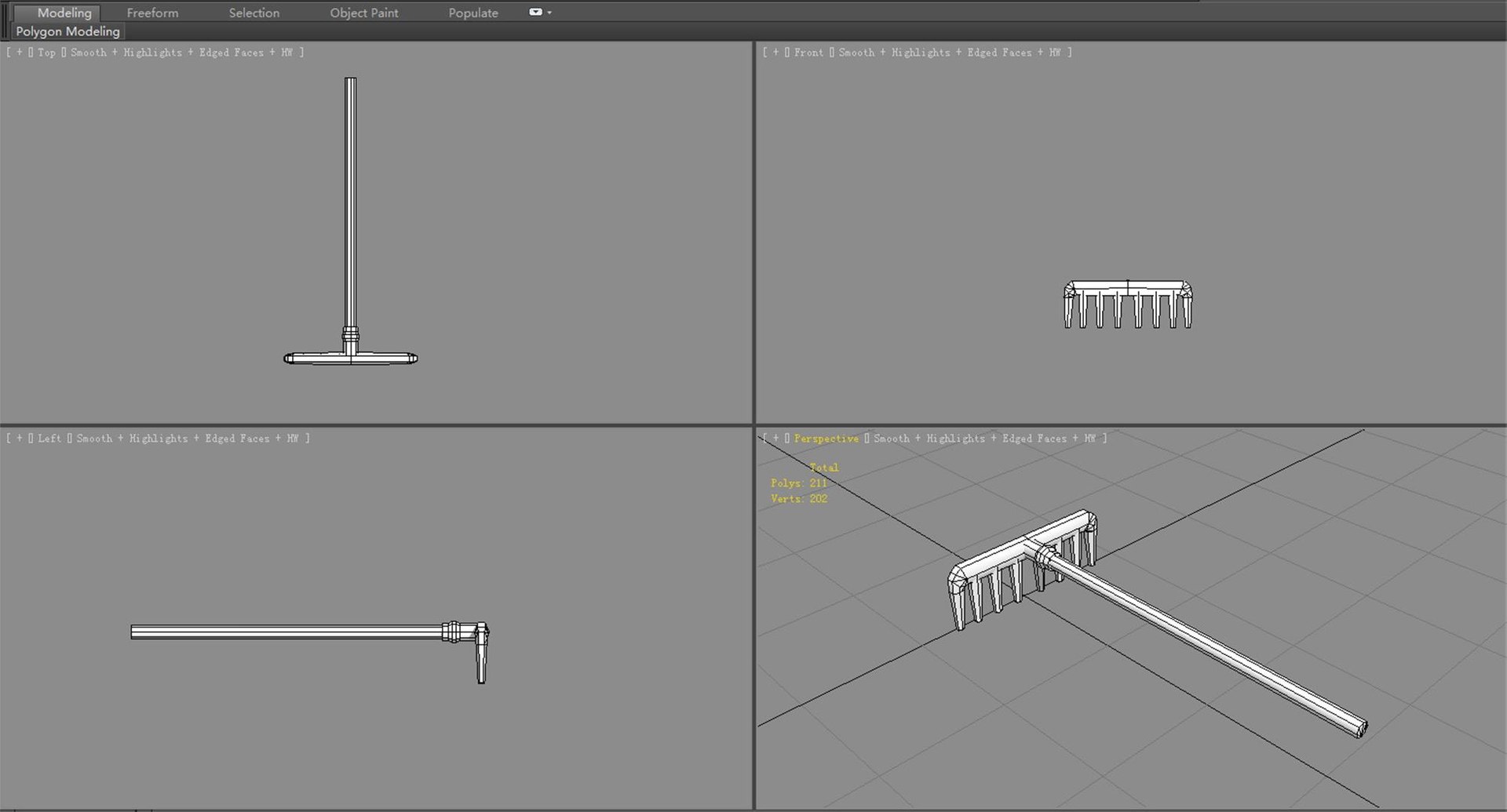 3D Cartoon Iron-toothed Rake Model - TurboSquid 2109978