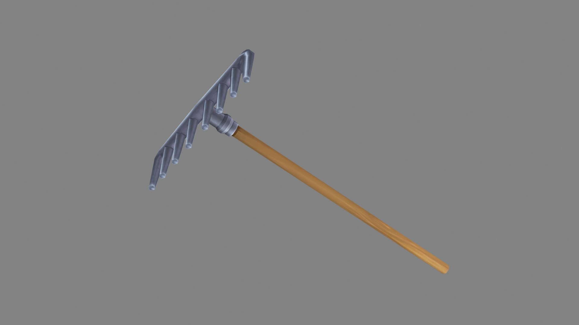 3D Cartoon Iron-toothed Rake Model - TurboSquid 2109978