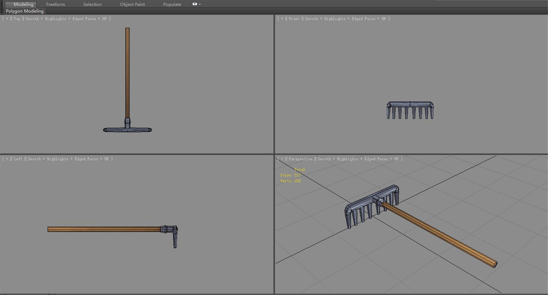 3D Cartoon Iron-toothed Rake Model - TurboSquid 2109978