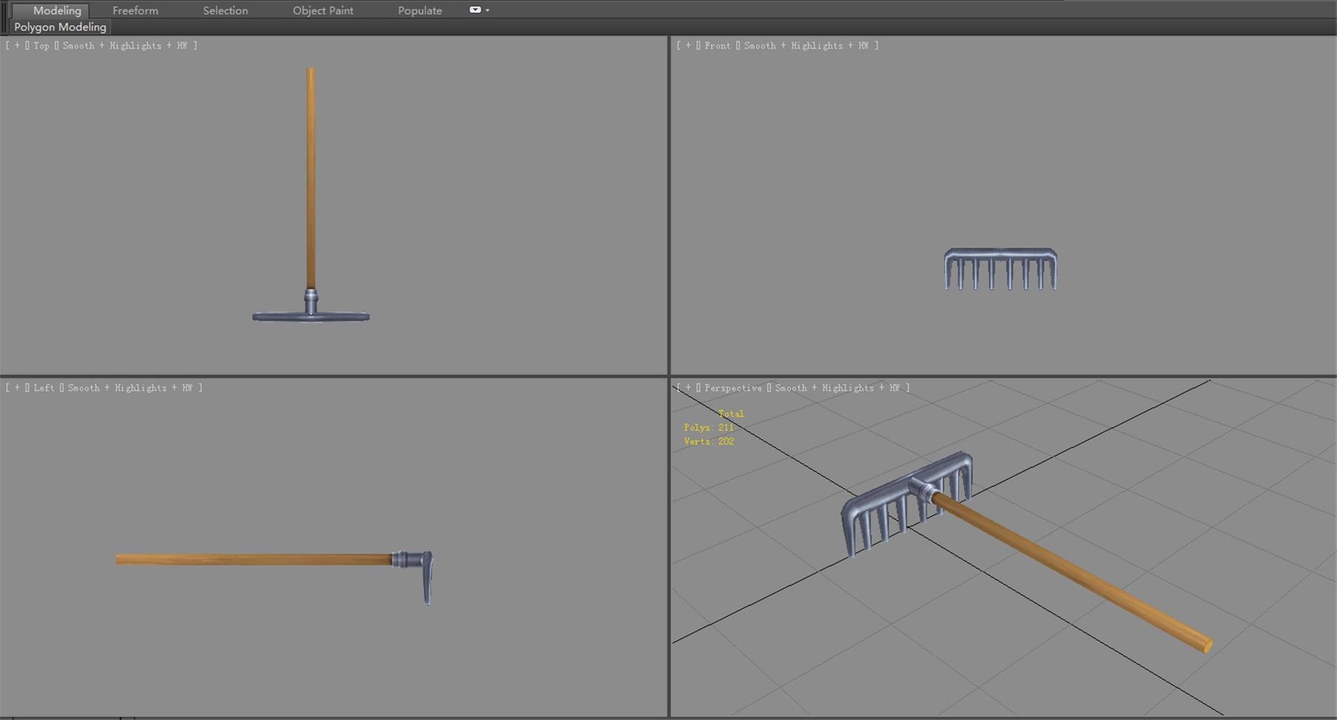 3D Cartoon Iron-toothed Rake Model - TurboSquid 2109978