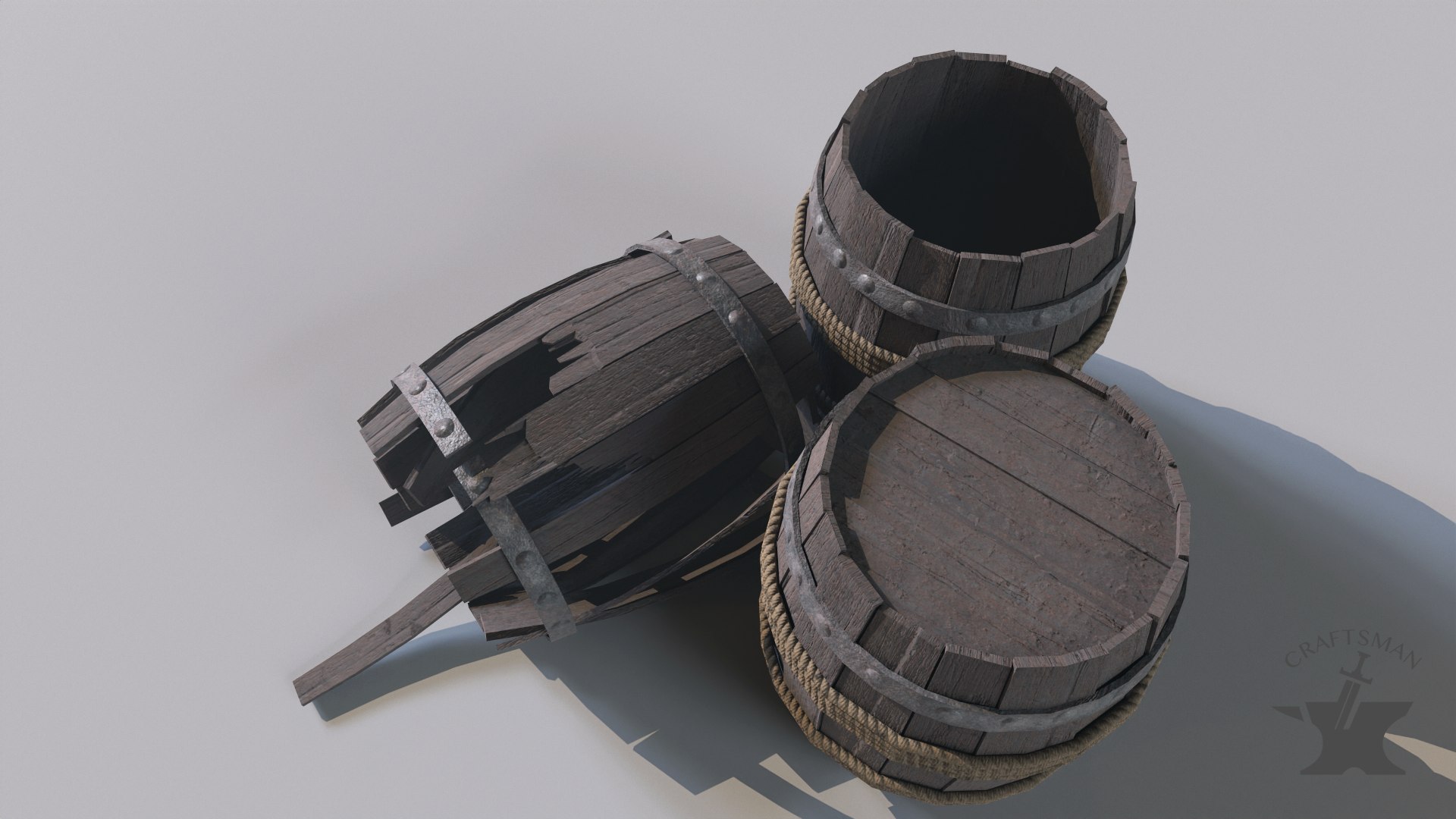 Old Realistic Barrel Model - TurboSquid 2055008