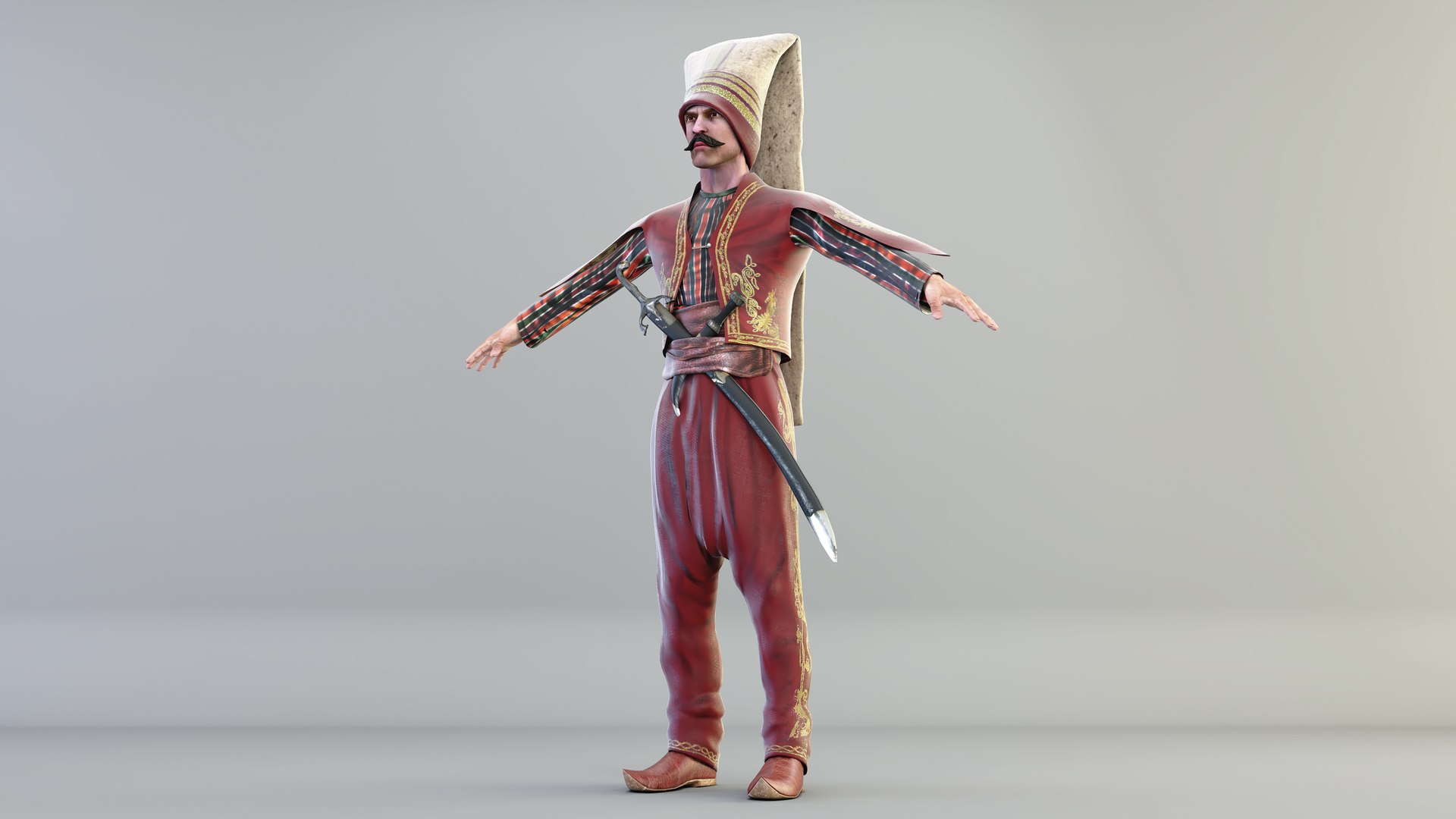 Ottoman Soldier 3D Model - TurboSquid 1463039