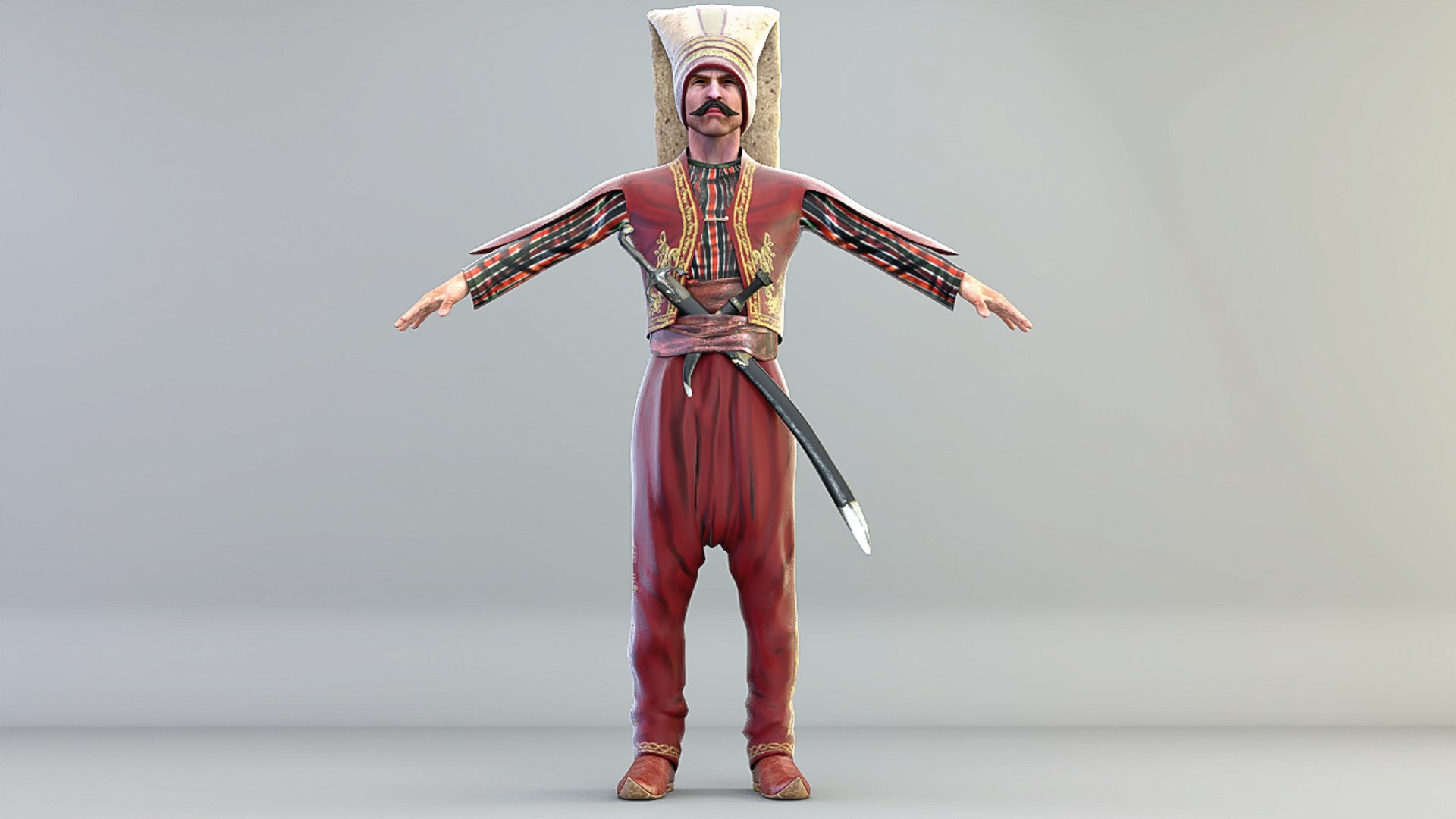 Ottoman Soldier 3D Model - TurboSquid 1463039