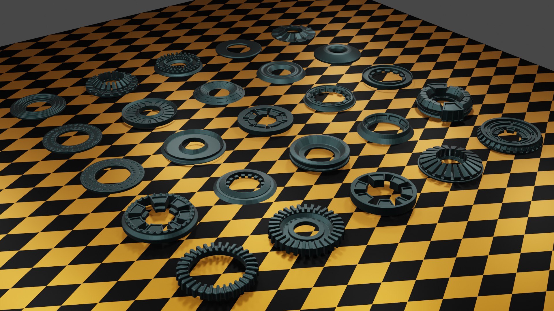 3D Hard Surface Details 50 Pieces Model - TurboSquid 1877507