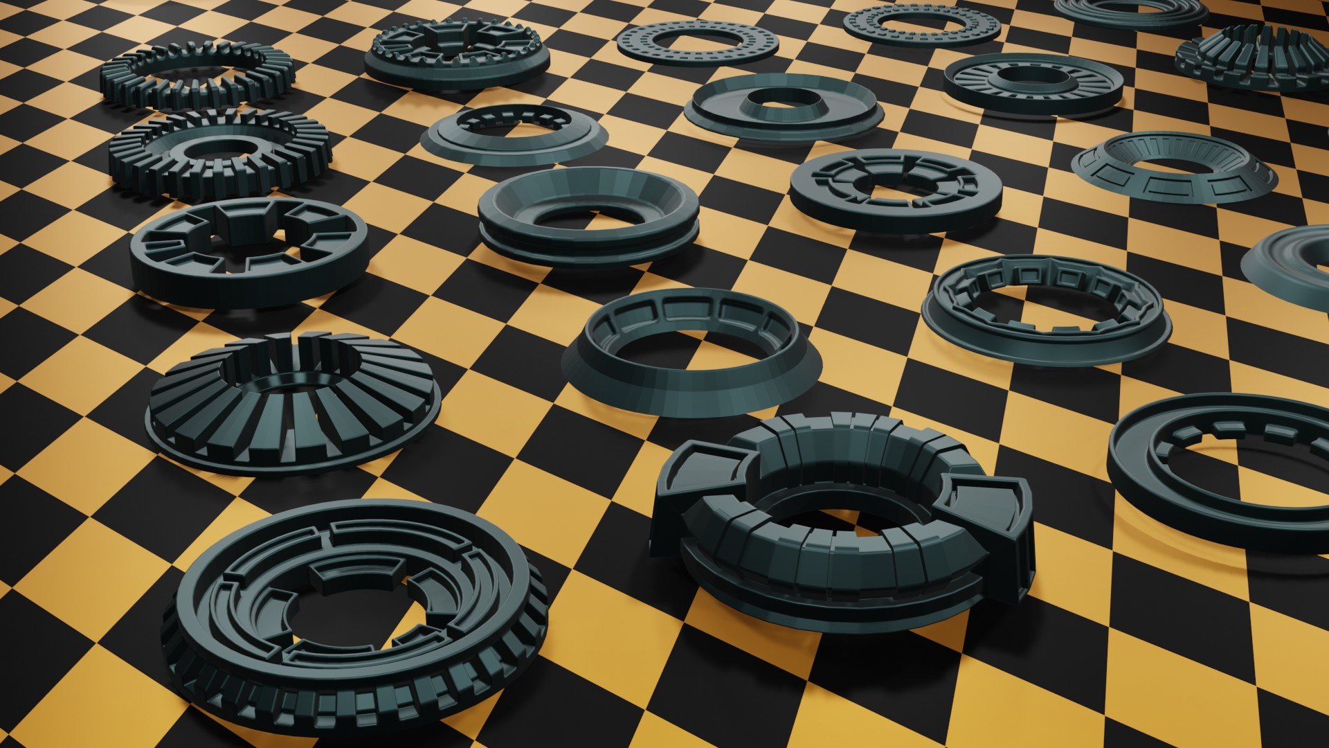 3D Hard Surface Details 50 Pieces Model - TurboSquid 1877507