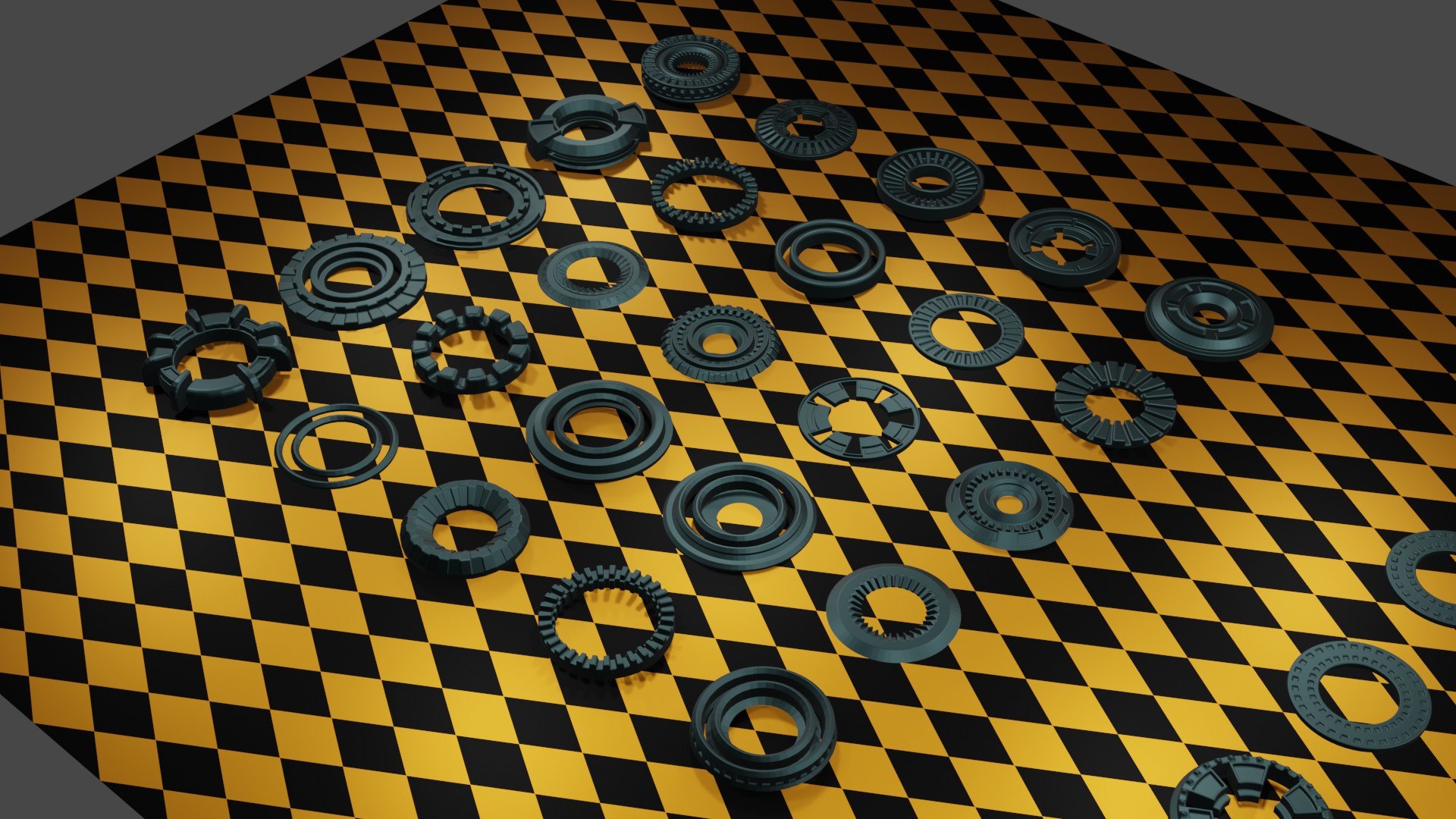 3D Hard Surface Details 50 Pieces Model - TurboSquid 1877507