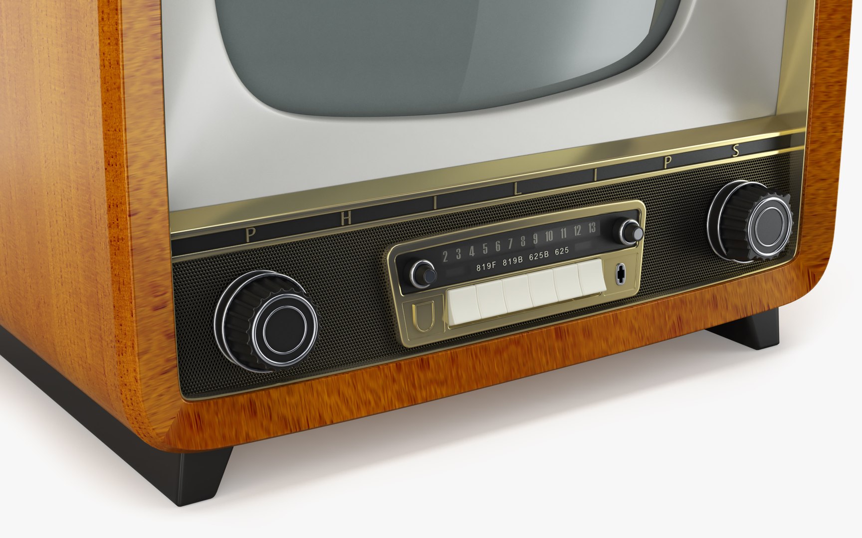 Retro TV Phillips 17tx 170 3D - TurboSquid 2051897