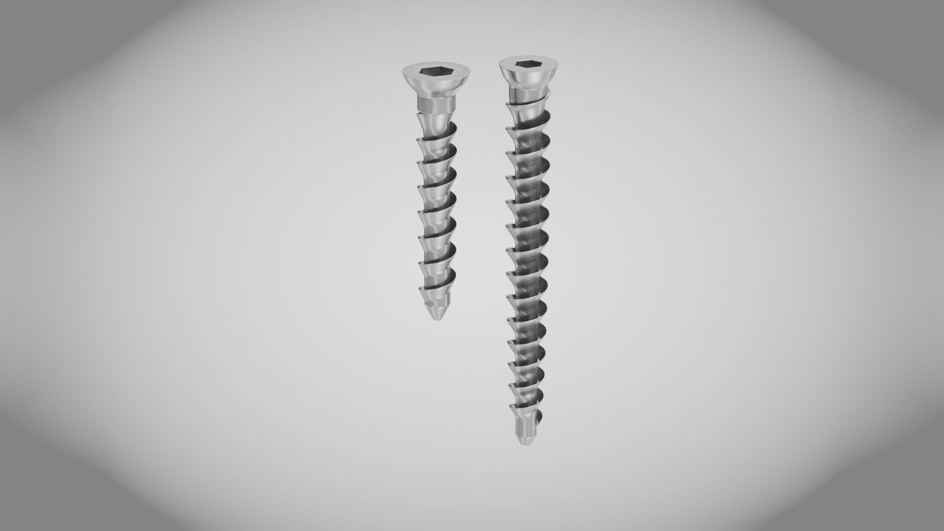 3D Model Bone Screw-2 Size - TurboSquid 2133417