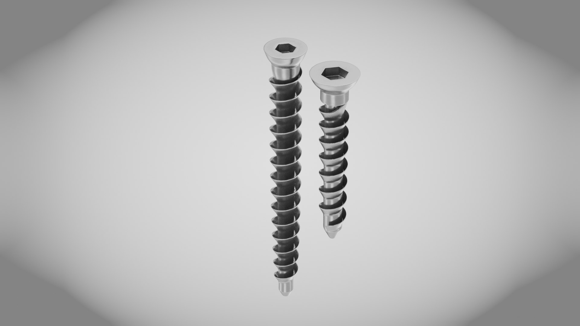 3D Model Bone Screw-2 Size - TurboSquid 2133417
