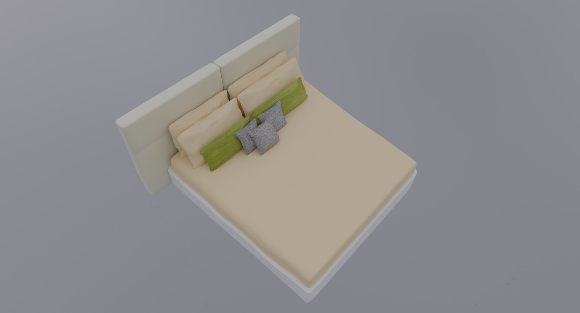 3D Model Double Bed - TurboSquid 2104253