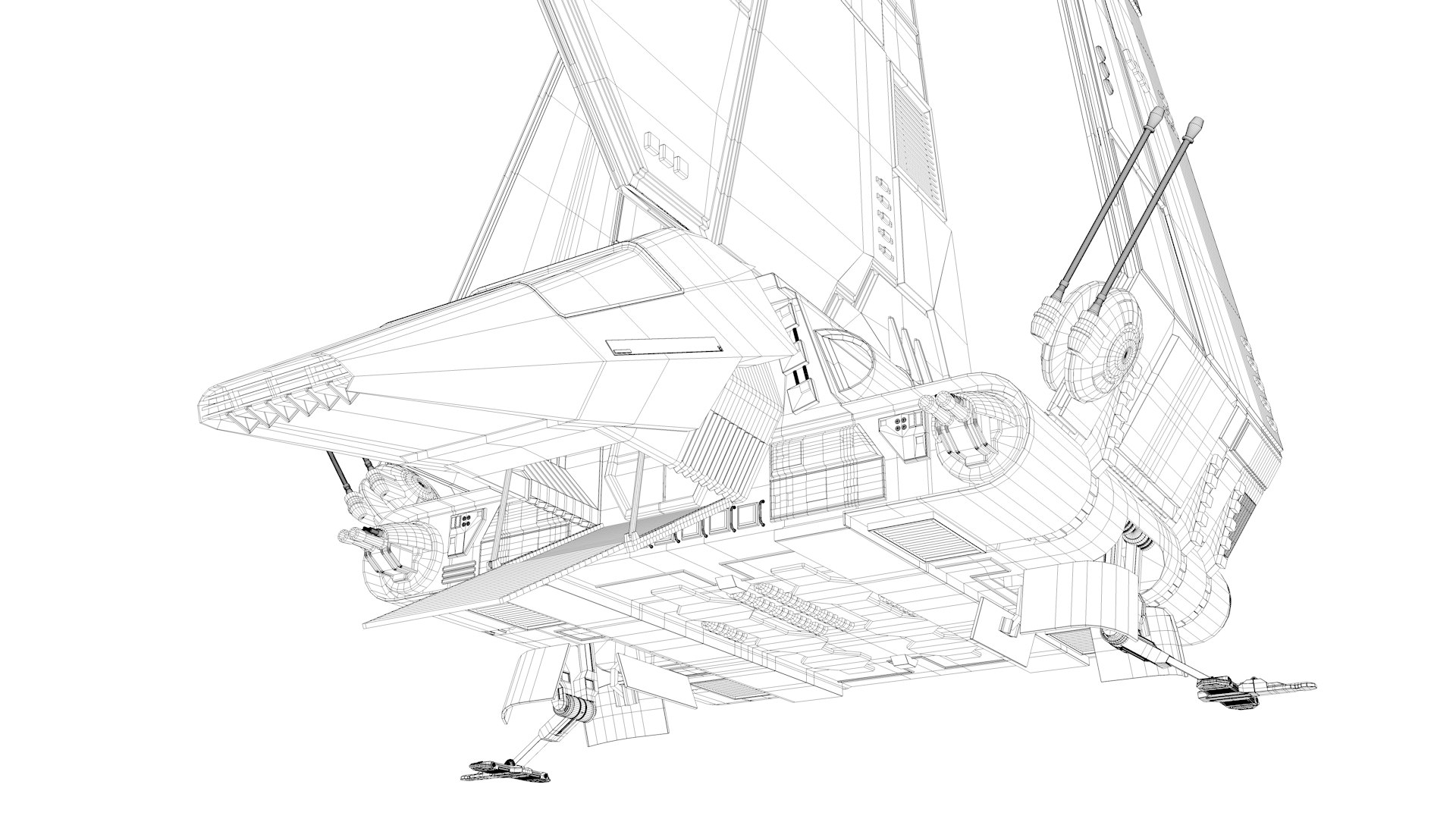 3D shuttle imperial model - TurboSquid 1681267