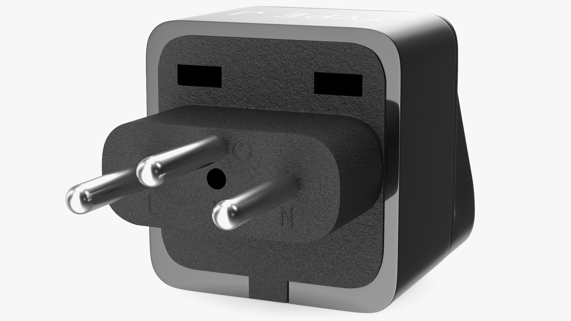 3D Type J Universal Plug Adapter Black - TurboSquid 1839187