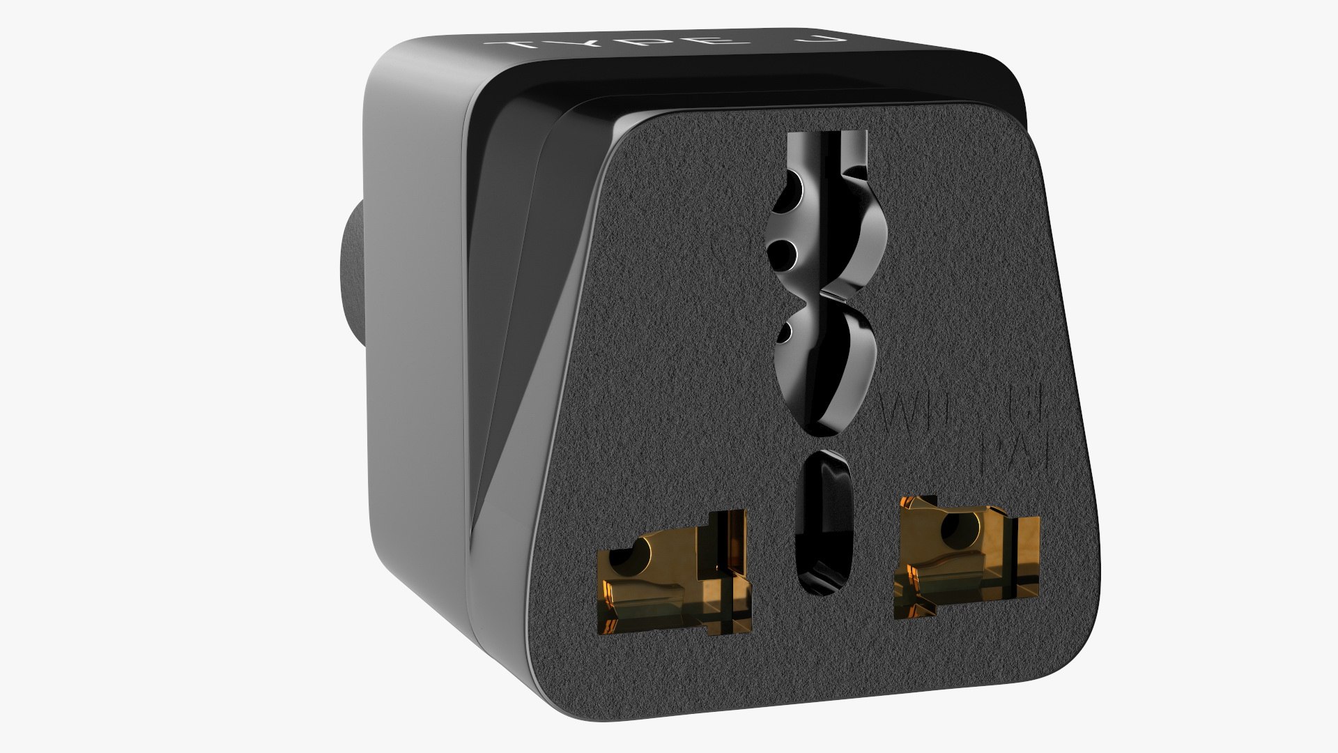 3D Type J Universal Plug Adapter Black - TurboSquid 1839187