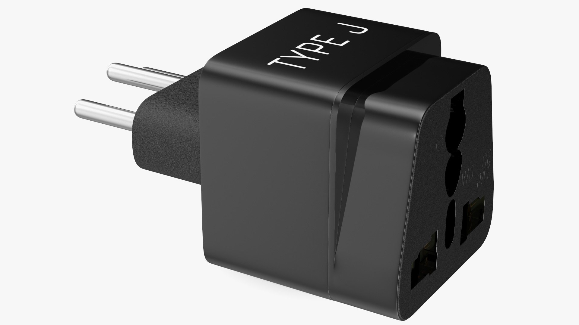 3D Type J Universal Plug Adapter Black - TurboSquid 1839187