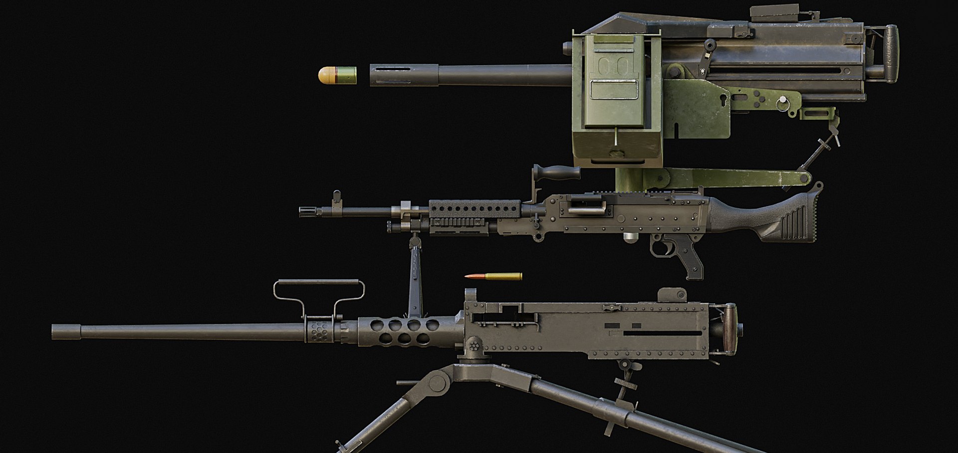 M240 M2 Mk19 3D Model - TurboSquid 1663343