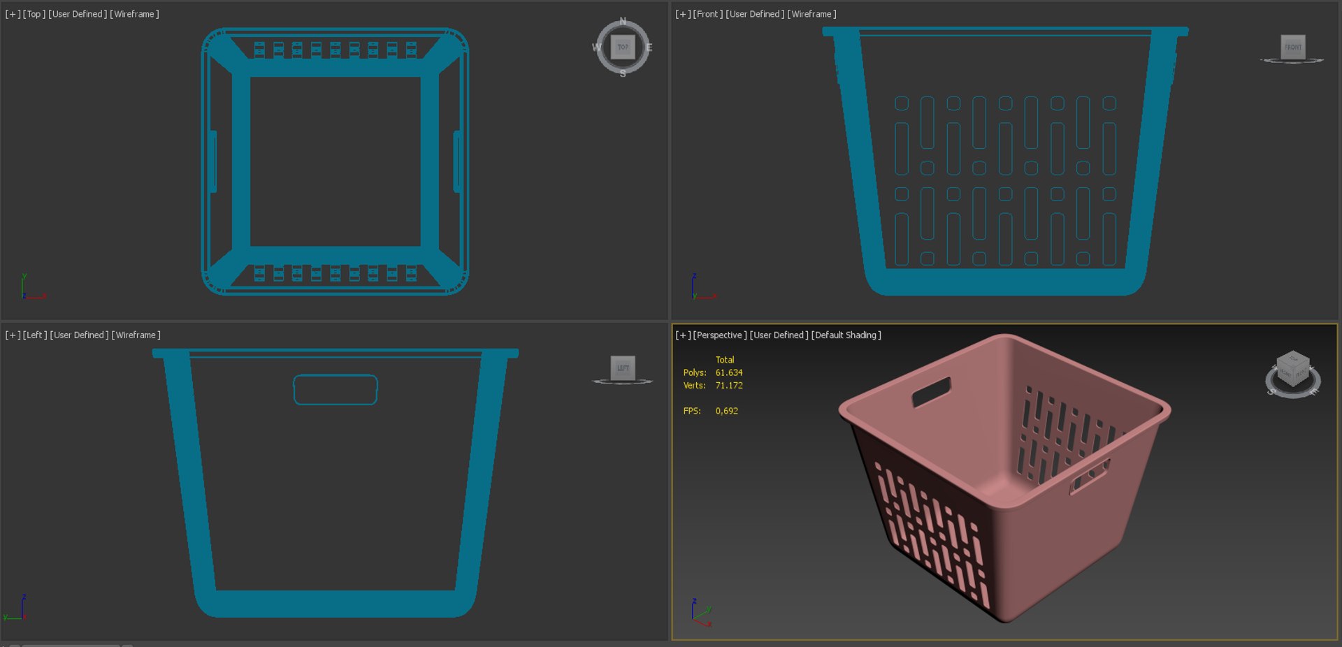 Plastic Basket 3D - TurboSquid 1960736