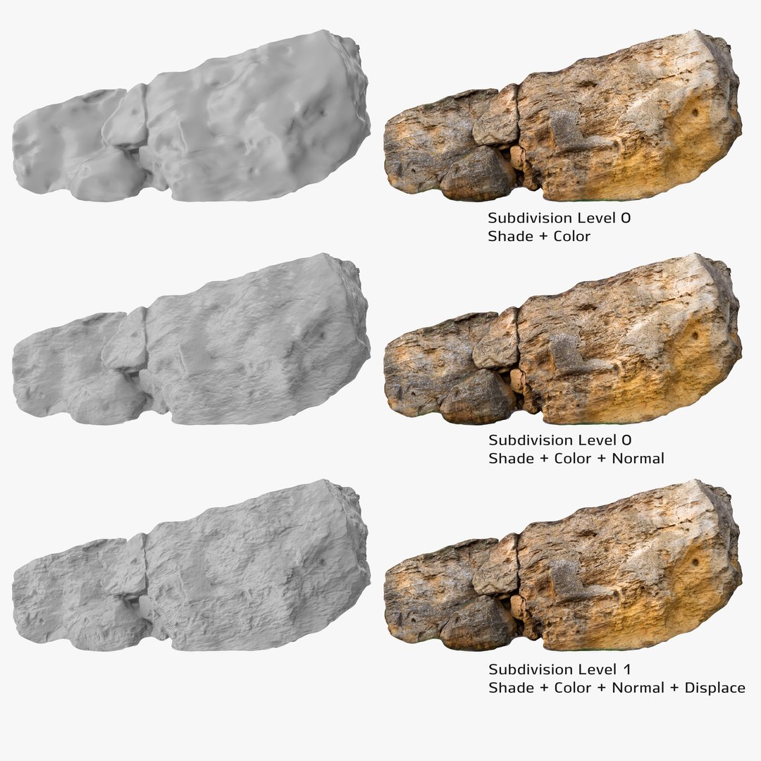 3D Limestone Boulder 4 - TurboSquid 1239466