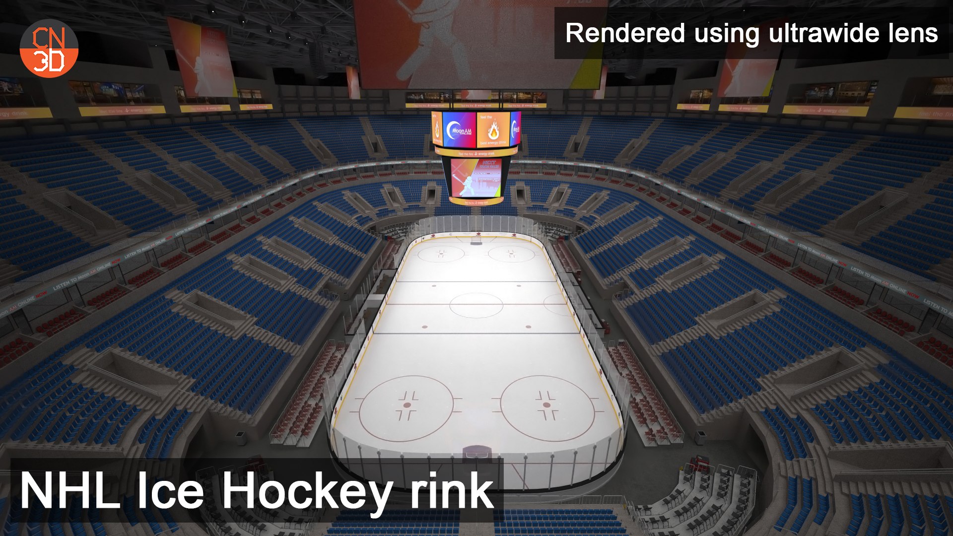 Two Hockey NHL And IIHF Arenas - Low Poly - VR - AR Model - TurboSquid ...