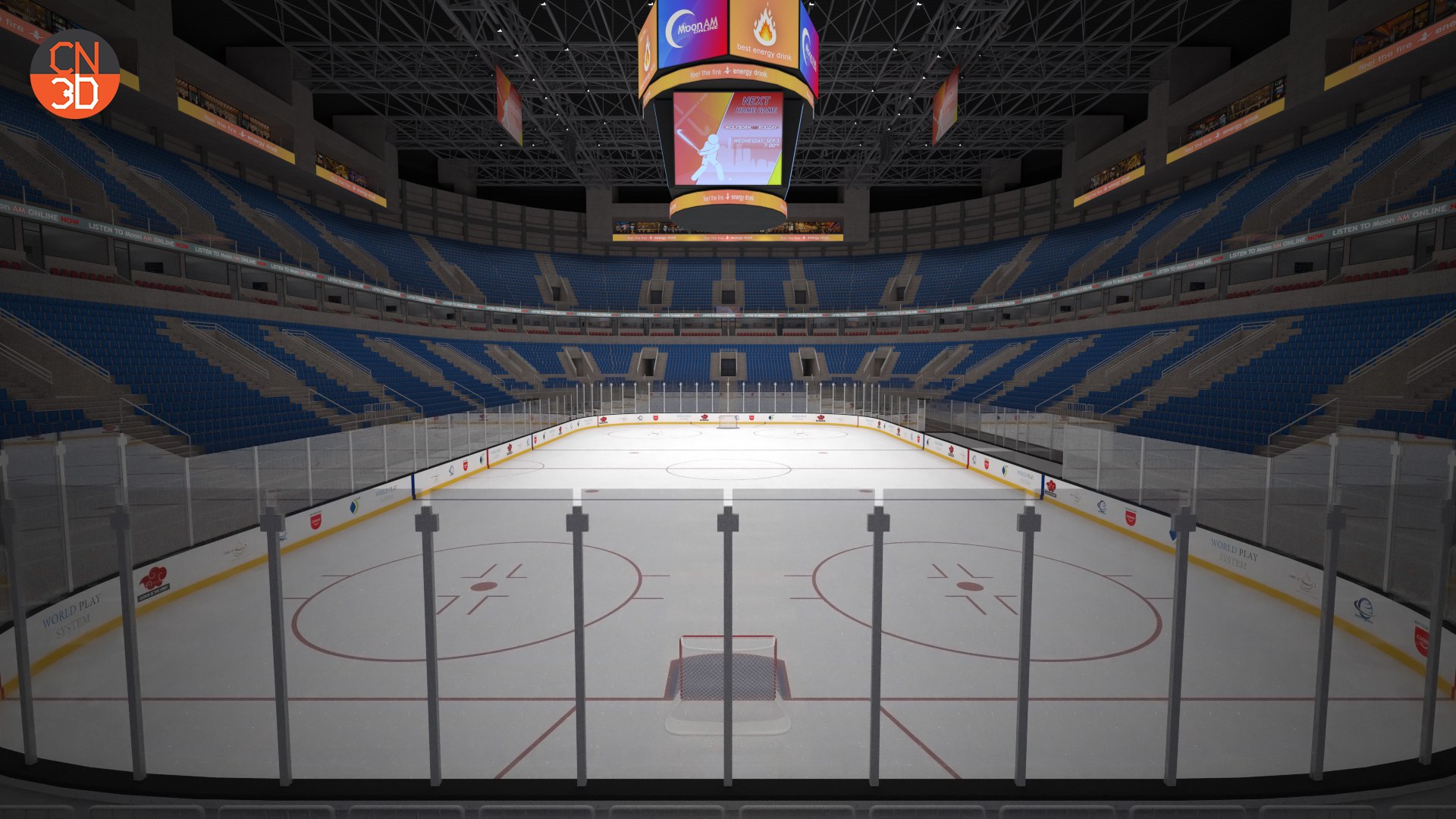 Two Hockey NHL And IIHF Arenas - Low Poly - VR - AR Model - TurboSquid ...