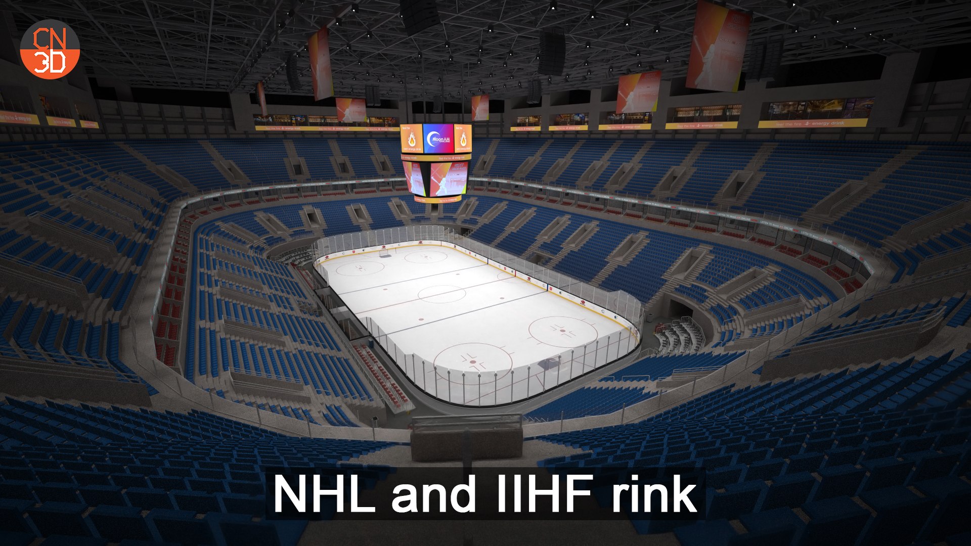 Two Hockey NHL And IIHF Arenas - Low Poly - VR - AR Model - TurboSquid ...
