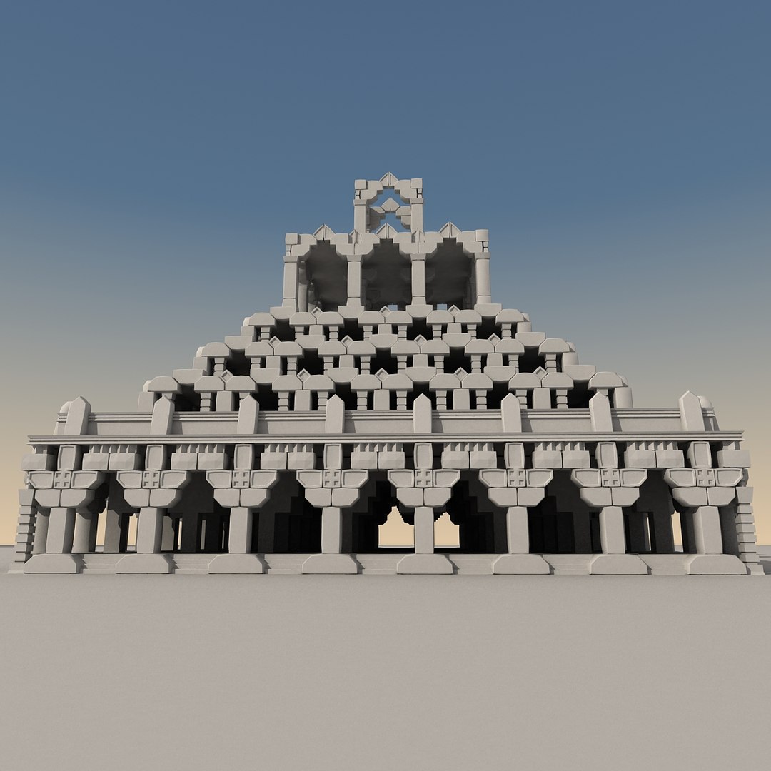 ancient fantasy building 3d model