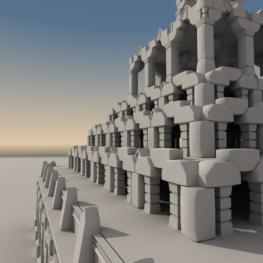Ancient Fantasy Building 3d Model